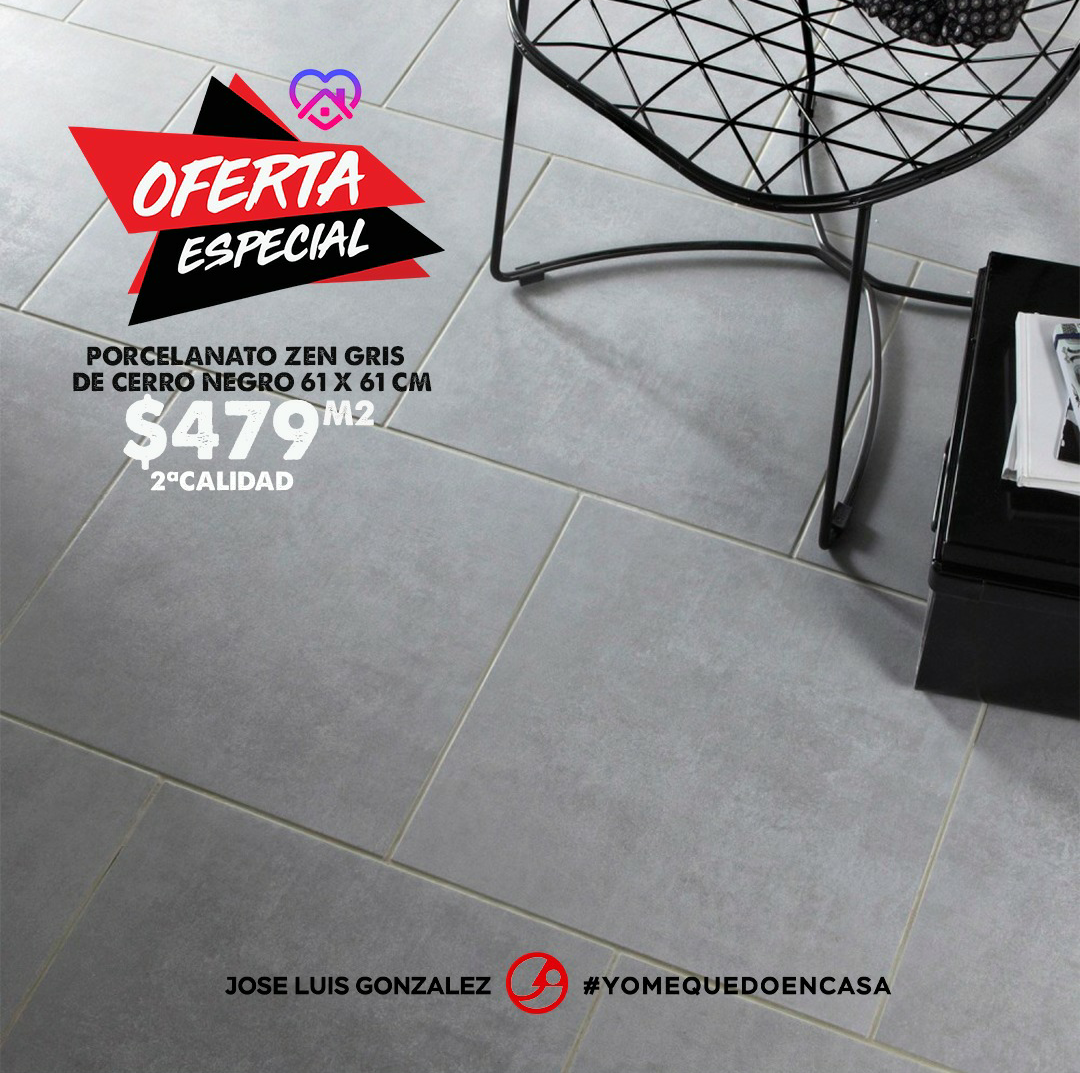 PORCELANATO ZEN GRIS 61X61 (2da Calidad) en Tandil - Región 20